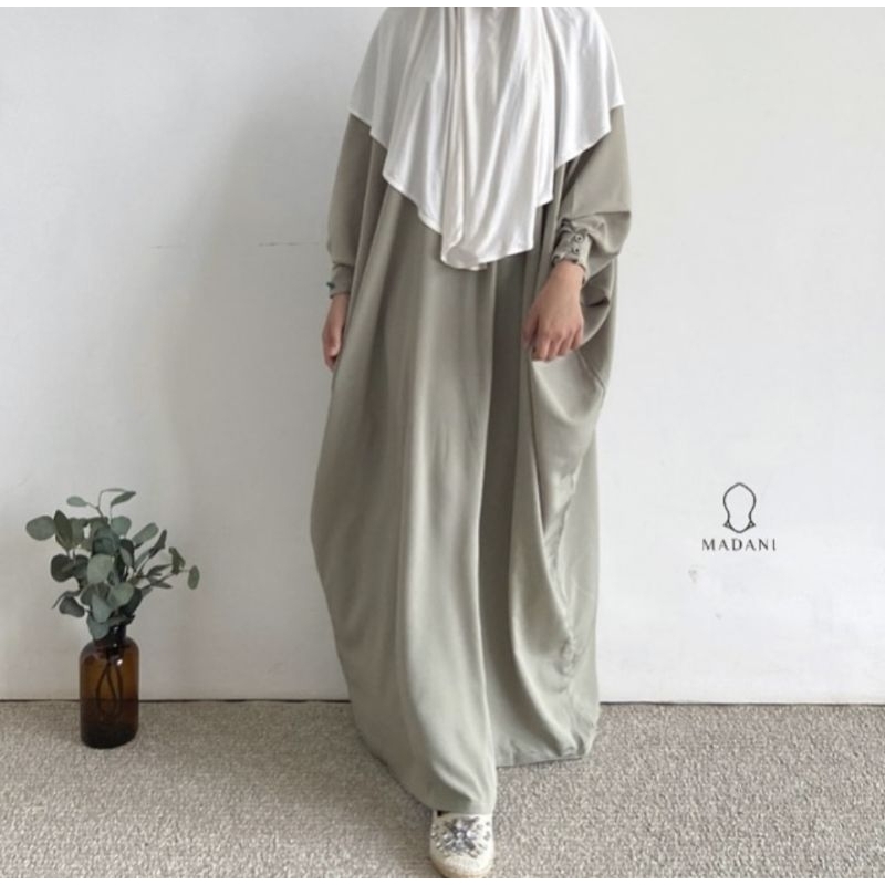 Jual abaya tangan kancing(Madani thelabel) | Shopee Indonesia