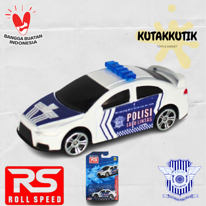 Jual Mainan Mobil Polisi Indonesia Diecast RS Roll Speed 1:64 Mobil ...