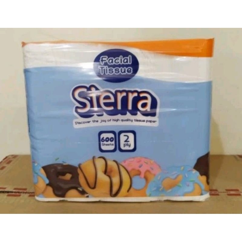 Jual Tissue Tisu Sierra 600sheet Facial Wajah Kiloan 2ply Serat Alami ...