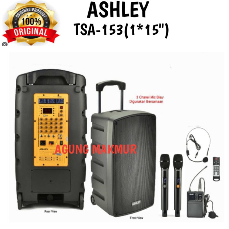 Jual Speaker Portable Ashley TSA-153 (1*15") Original | Shopee Indonesia