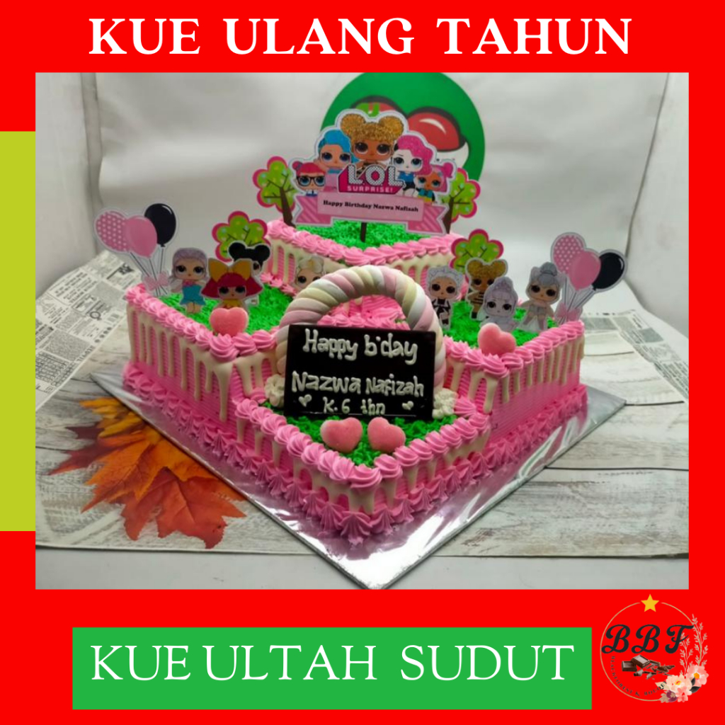 Jual Kue Ulang Tahun Sudut/ Cake Ulang Tahun / Birthday Cake / Kue ...
