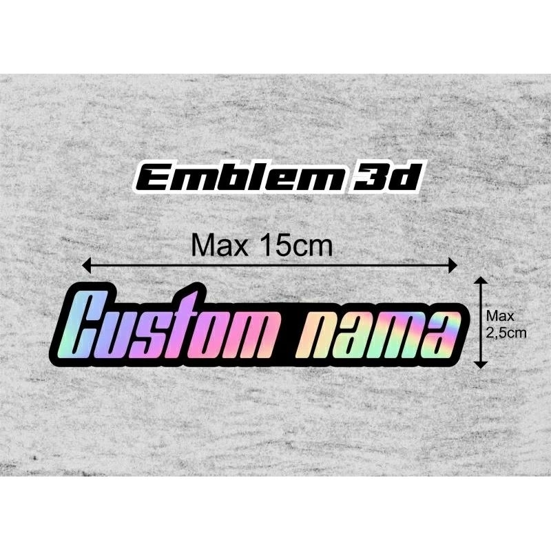 Jual emblem CUSTOM / nama / tulisan | Shopee Indonesia