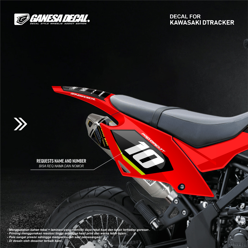 Jual Decal Sticker Motor Cross Kawasaki KLX Dtracker 150 New Fullbody ...