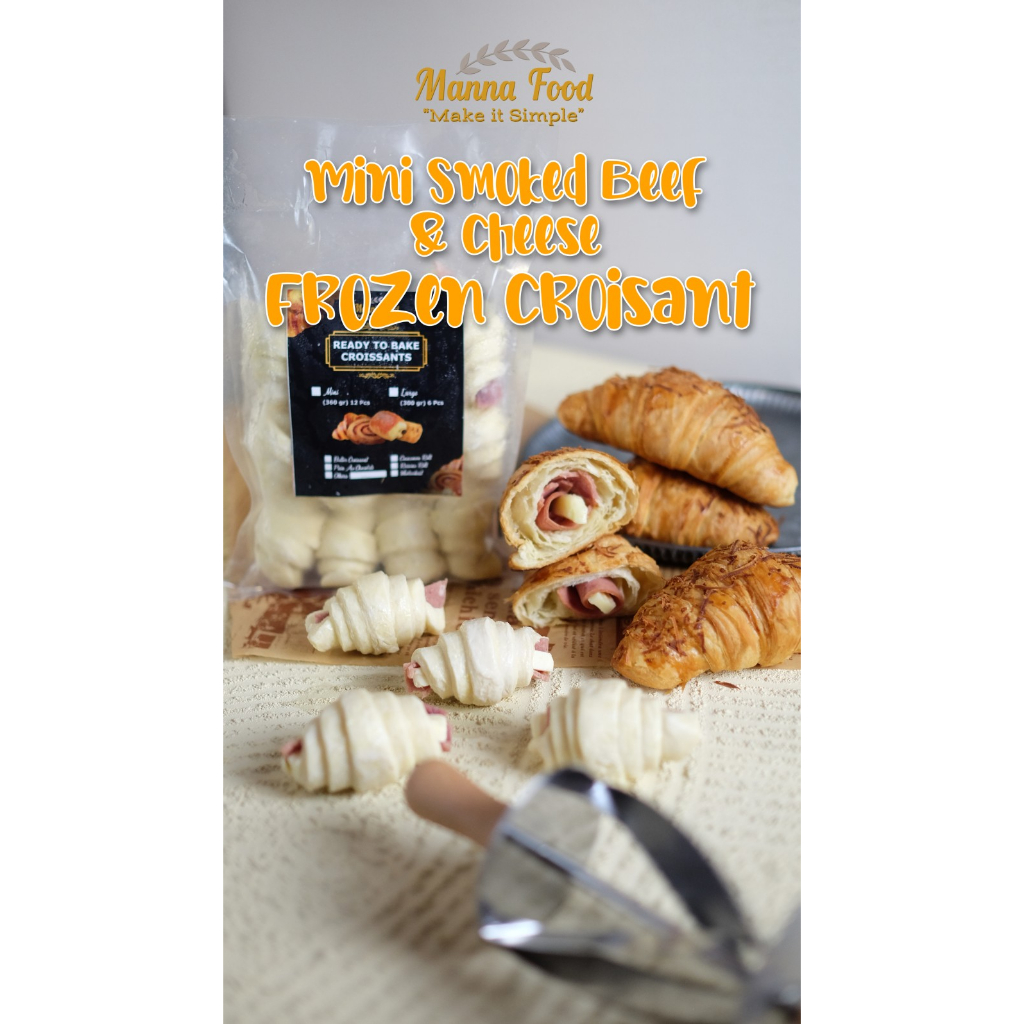Jual Mini Frozen Smoked beef Croissant 1 pack 12 pcs | Shopee Indonesia