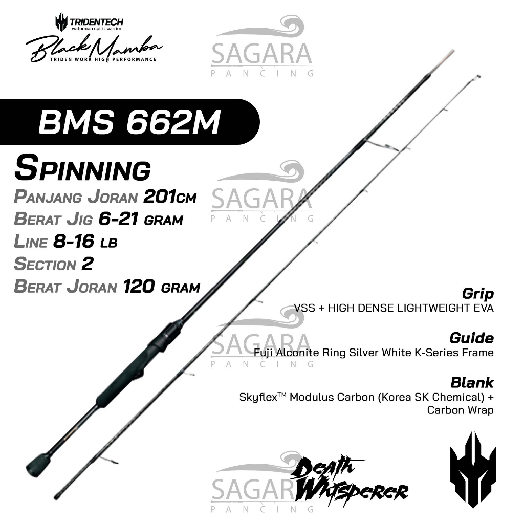 Jual Joran Tridentech Black Mamba Joran UL Joran Casting Joran Ultra Light | Shopee Indonesia