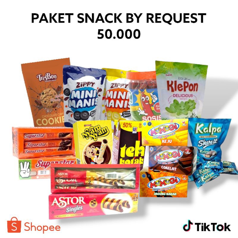 Jual SNACK BY REQUEST 50K BEBAS PILIH SENDIRI | Shopee Indonesia