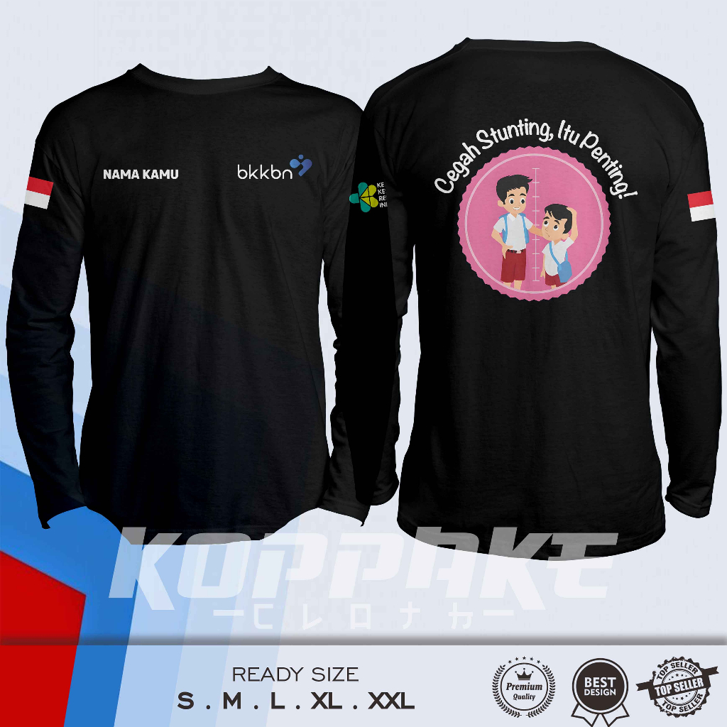 Jual Kaos BKKBN Cegah Stunting Itu Penting KEMENKES Gratis Nama Kamu ...