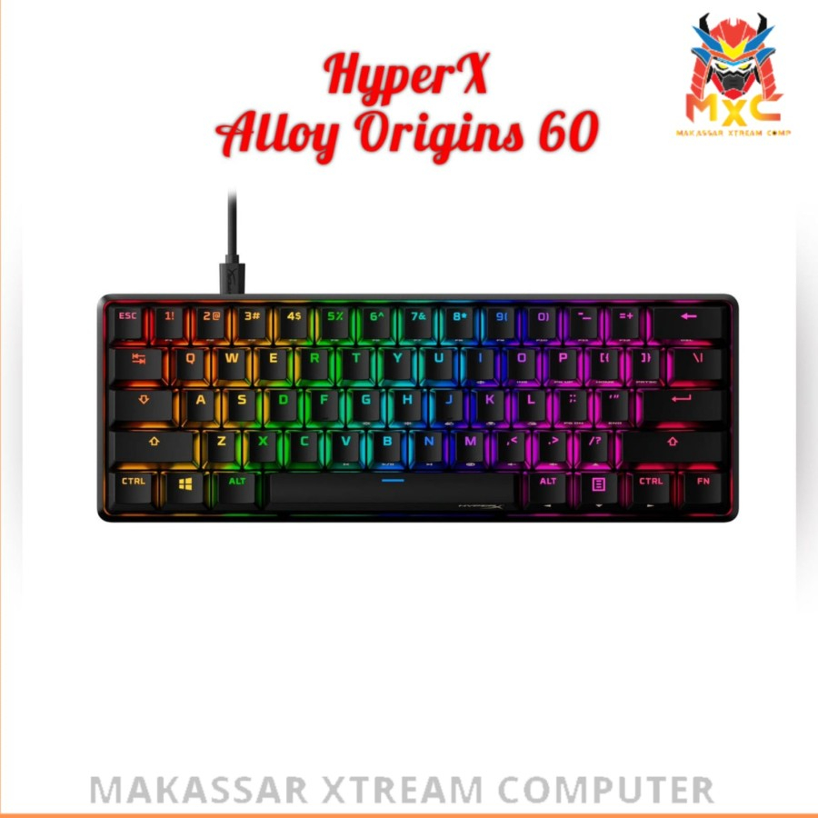 Jual HyperX Alloy Origins 60 RGB TKL Mechanical Gaming Keyboard ...
