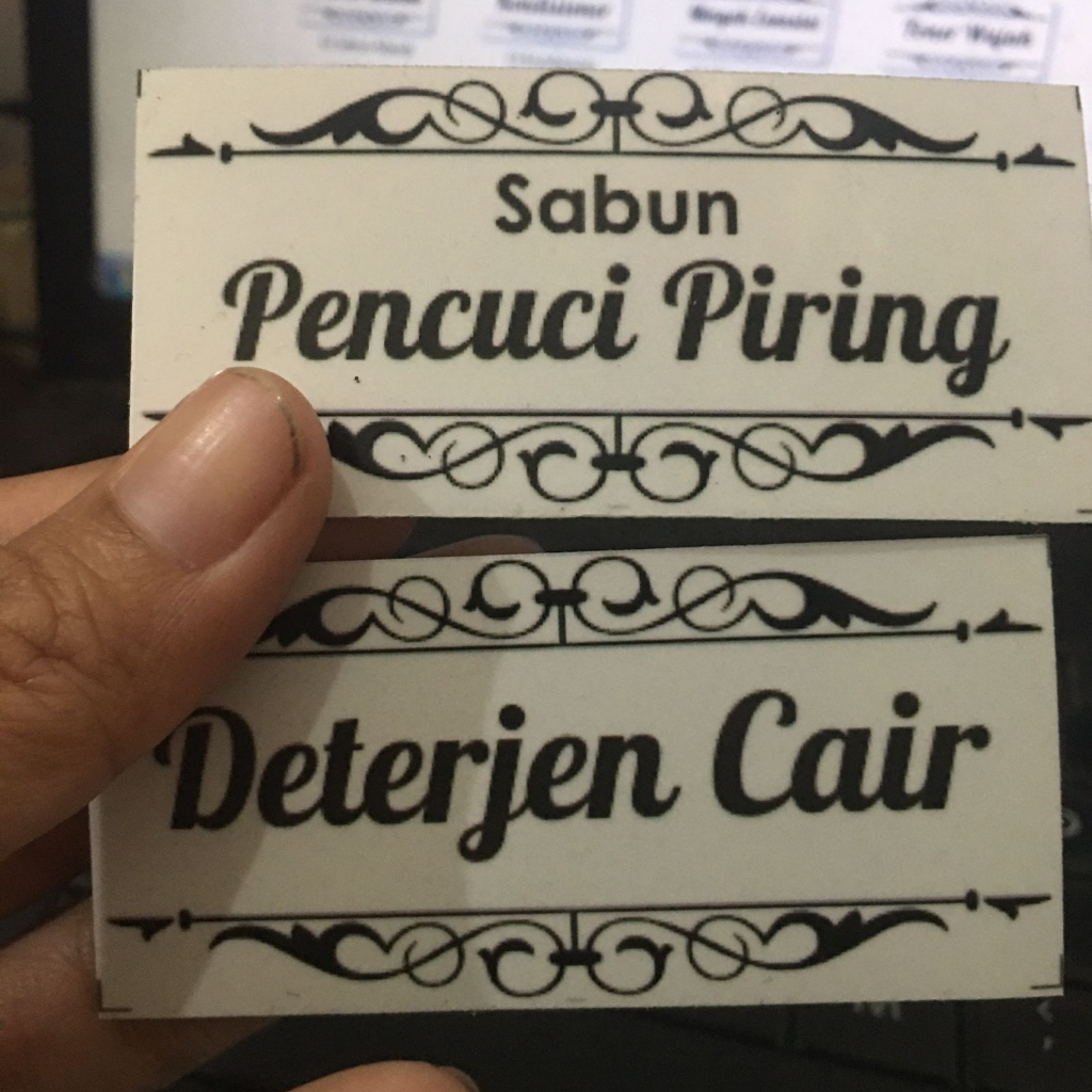 Jual (TRANSPARAN-IND) Stiker Label Sabun Waterproof detergen ...