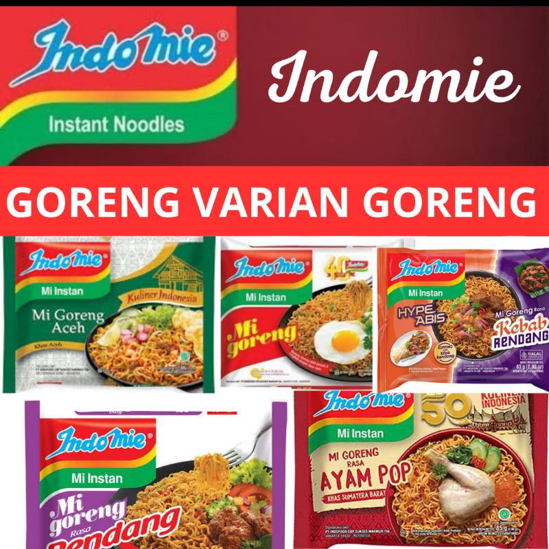 Jual indomie goreng semua varian rasa goreng aceh rendang ayam pop ...