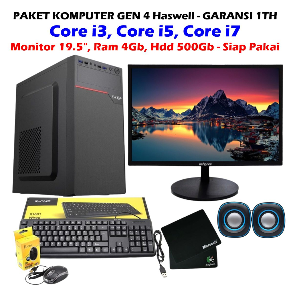 Jual PAKET KOMPUTER BARU HASWELL CORE i3-4170, CORE i3-4160, CORE i3 ...