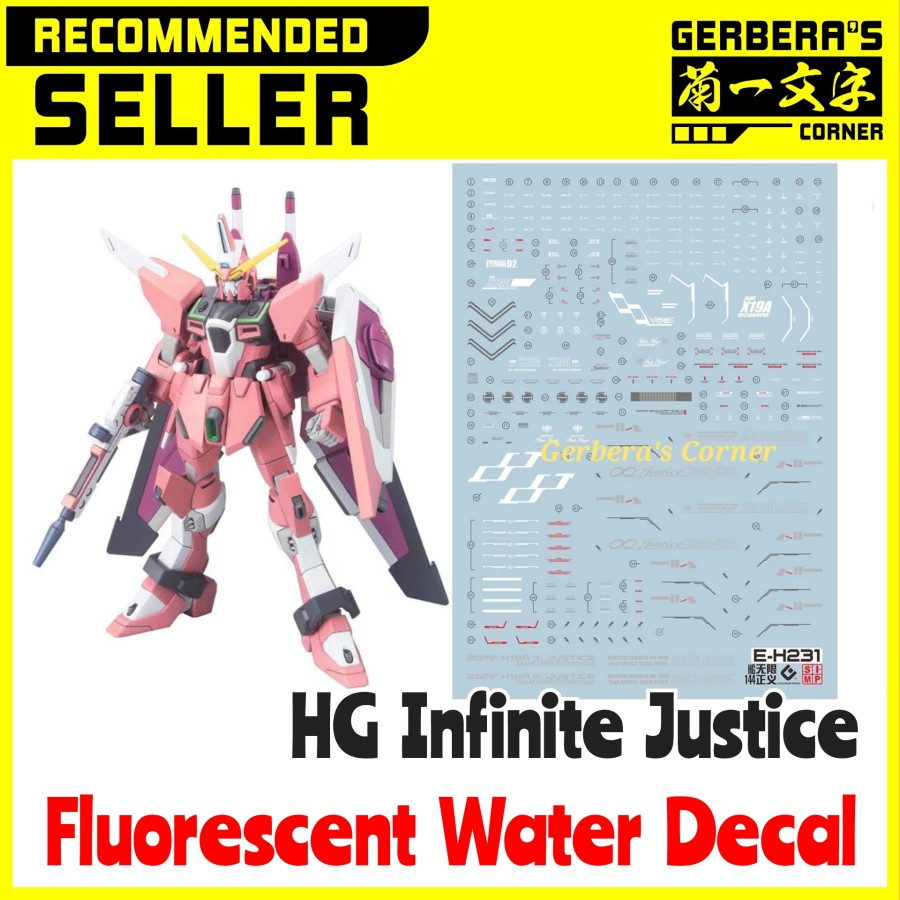 Jual Fluorescent Water Decal HG Infinite Justice Evo Studio | Shopee ...