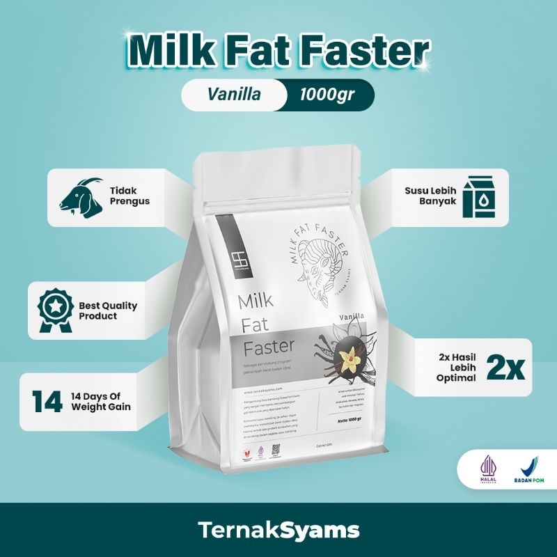 Jual Susu bubuk etawa ternak syams milk fat faster varian vanilla 1000 ...