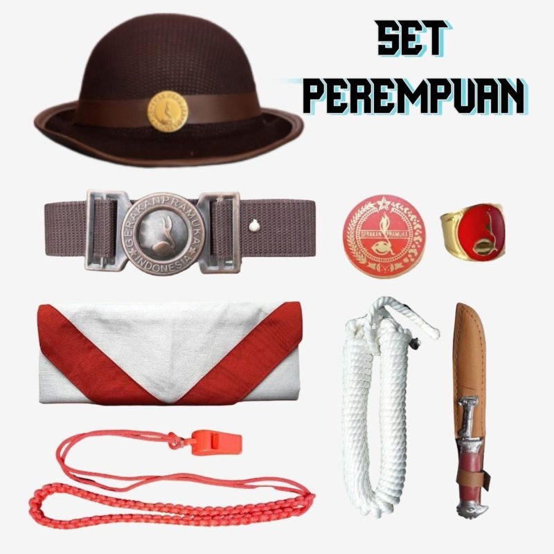 Jual set lengkap kumplit atribut pramuka putri sd smp sma kelas 1 2 3 4 ...