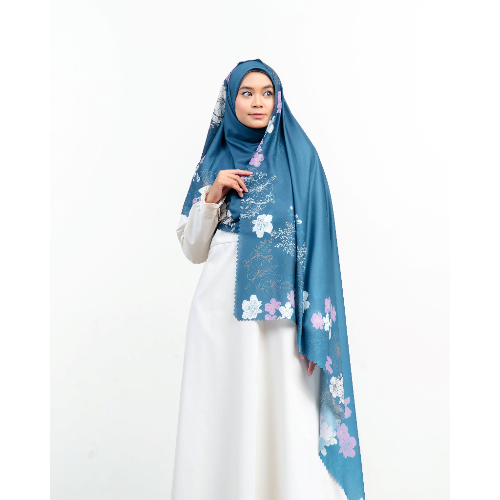 Jual AMREENA Hijab Jilbab Jumbo Syari 130x130 Malika Motif Printing ...