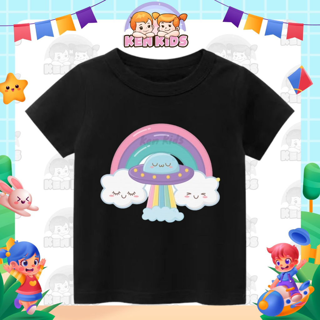Jual KAOS ANAK MOTIF RAINBOW UFO | Shopee Indonesia