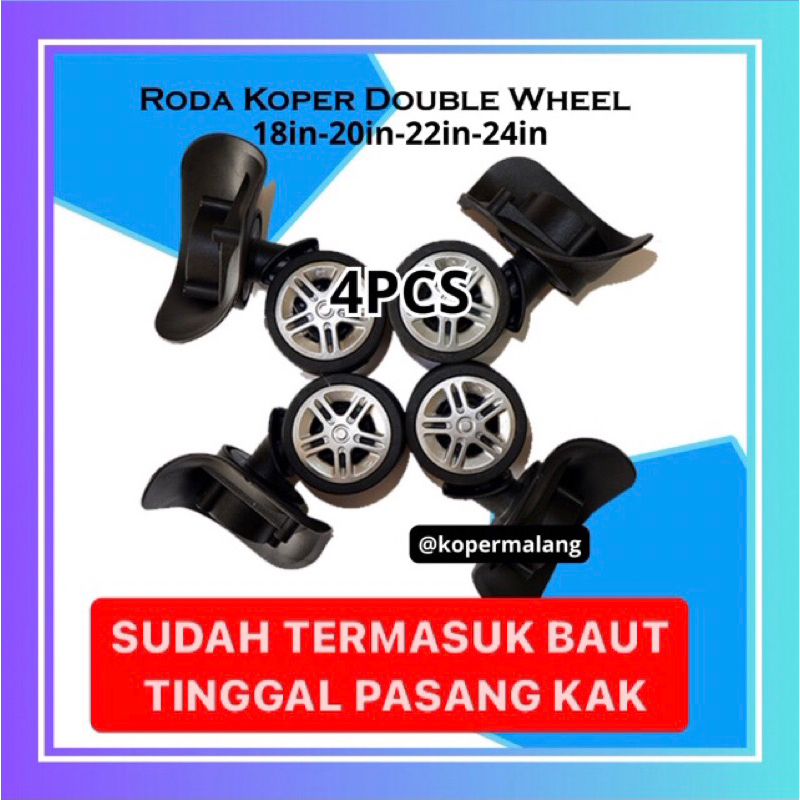 Jual RODA KOPER (isi 4PCs) /4pcs roda koper/Roda Koper double whell ...