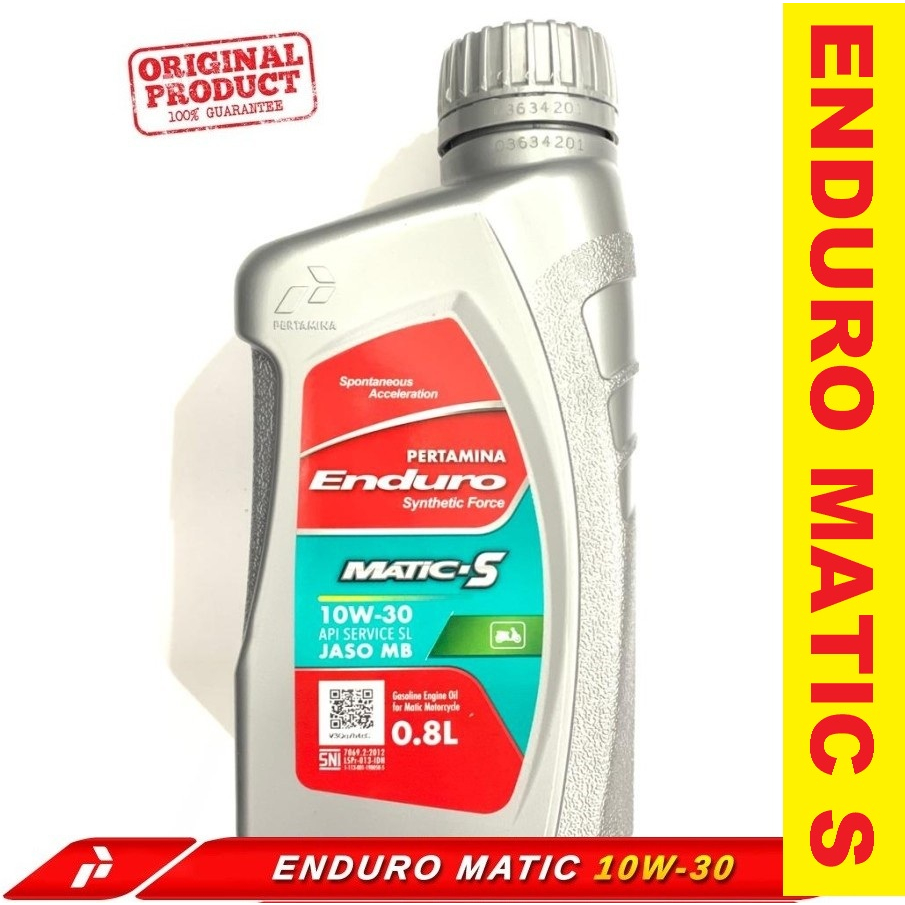 Jual PERTAMINA Enduro Matic S 10W 30 0.8L Oli Mesin Motor Matic ASLI ...