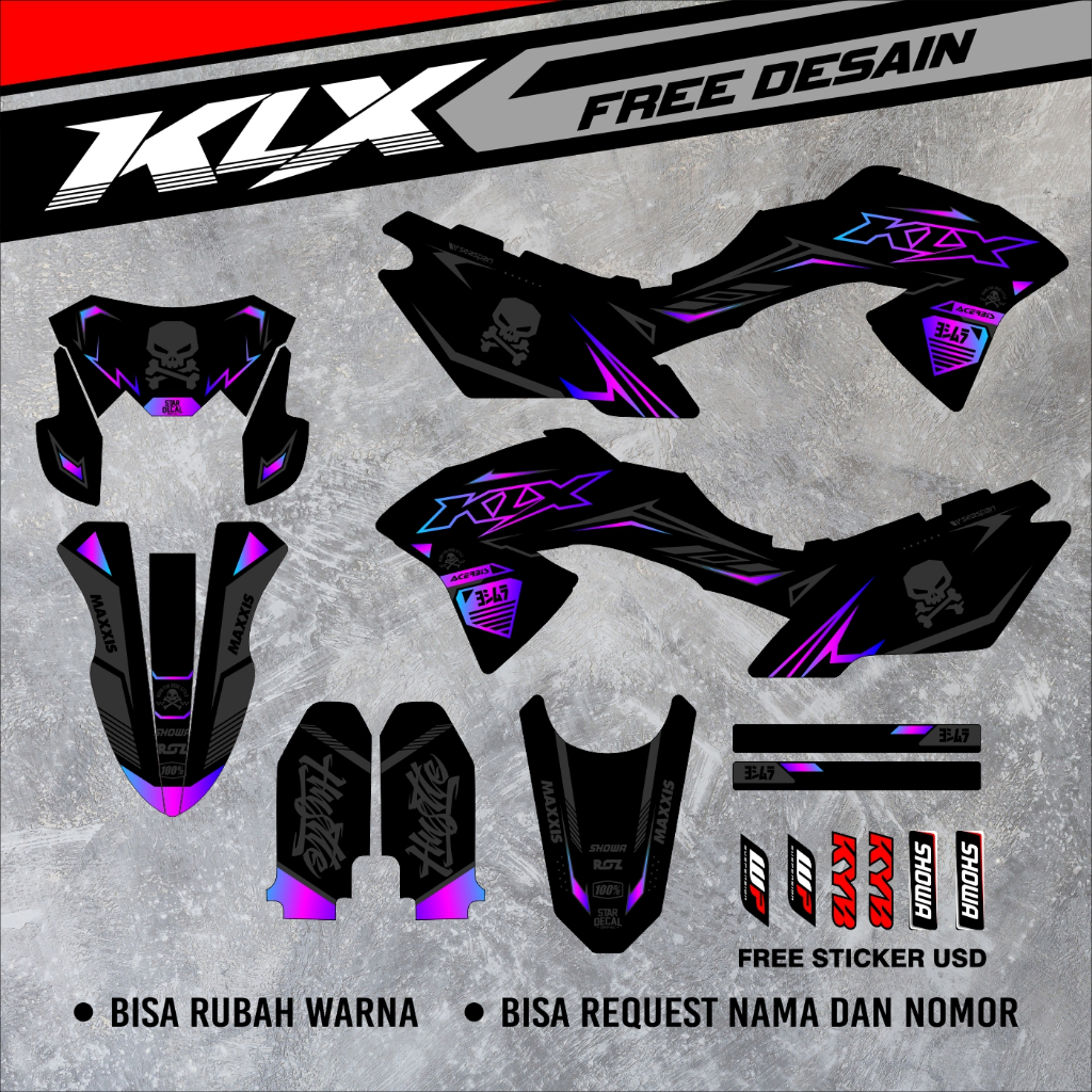 Jual STICKER DECAL KLX BF TERBARU FULL BODY SUPER GLOSSY V2 05 | Shopee ...