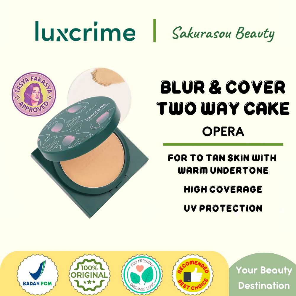 Jual Luxcrime Blur & Cover Two Way Cake in Opera - Bedak Foundation ...