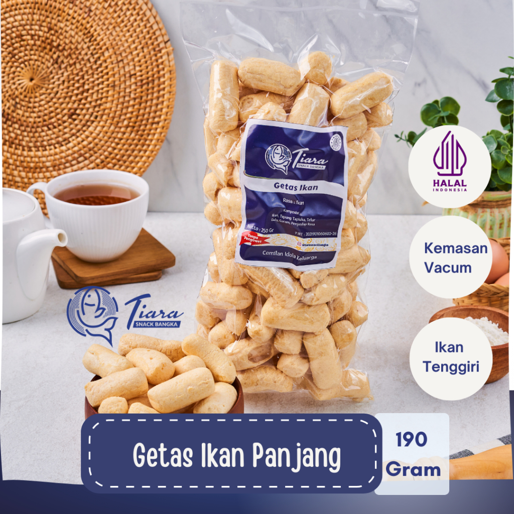 Jual Krupuk Getas Panjang Ikan Tenggiri Asli Bangka by Tiara Snack ...