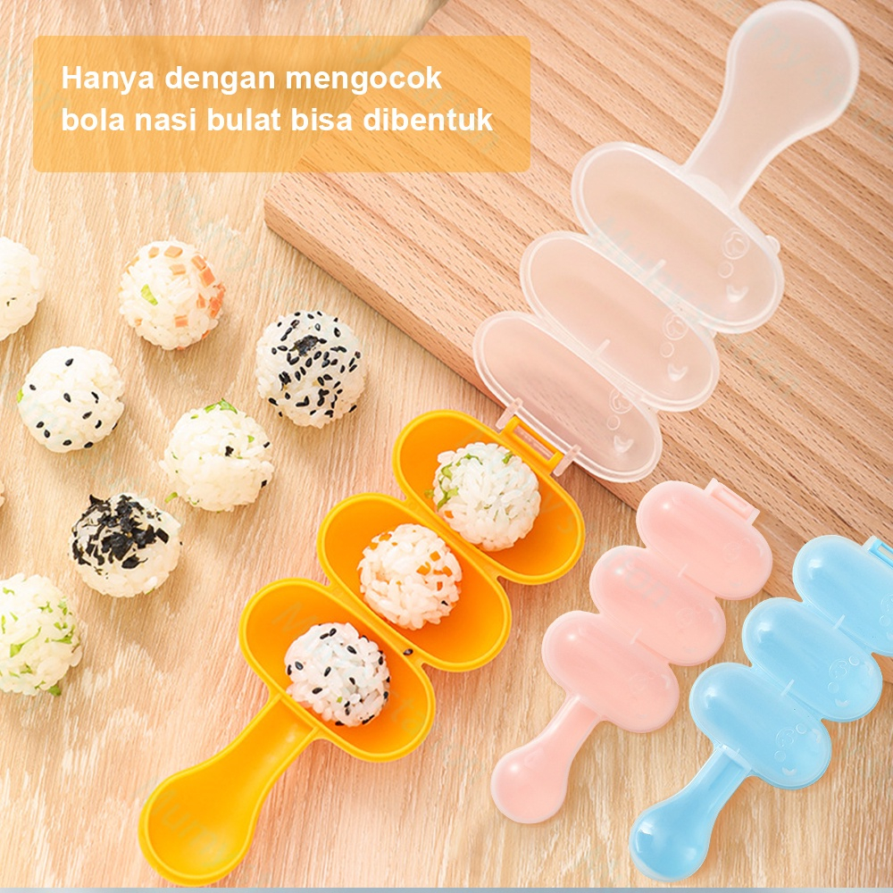 Jual CETAKAN NASI BULAT/CETAKAN BENTO 2IN1/RICE BALL SHAKER_VEY ...