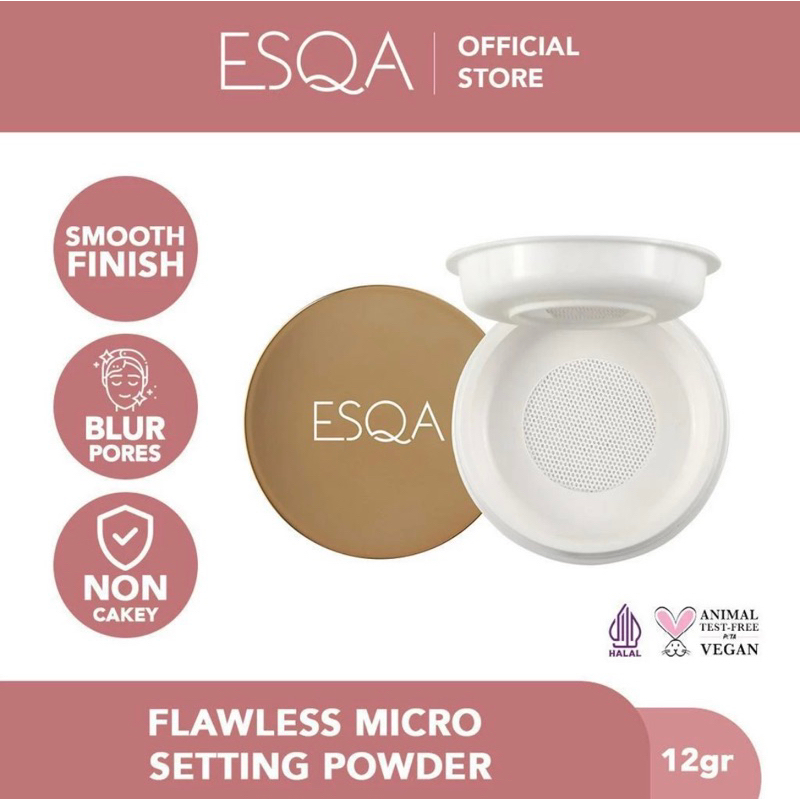 Jual ESQA Flawless Micro Setting Powder (TRANSLUCENT) | Shopee Indonesia
