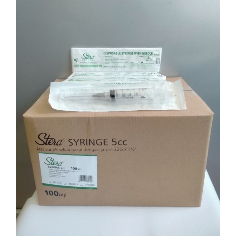 Jual Spuit 5cc / Syringe 5cc STERA Box 100 pcs | Shopee Indonesia