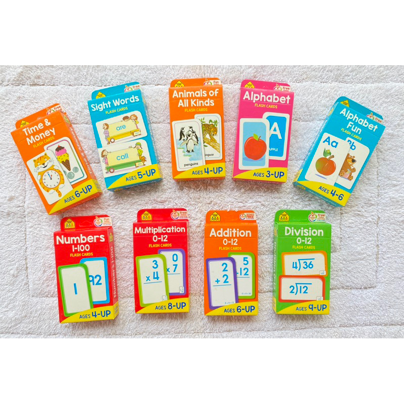 Jual [ORIGINAL] Kartu Flash Card Alphabet Numbers Sight Words Division ...