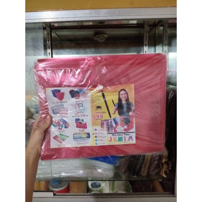 Jual (1 PAK / 1 PACK) Map Kancing / Tali Plastik Transparan Jenia ...