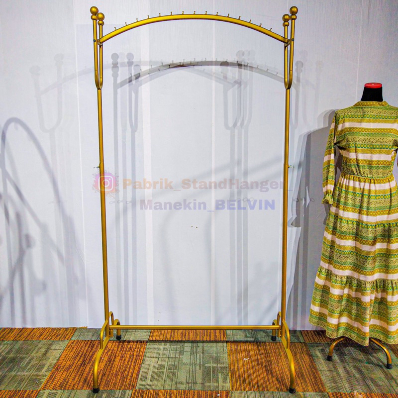 Jual StandHanger Seruling Gold | Gawangan Baju Premium Mewah |Display ...