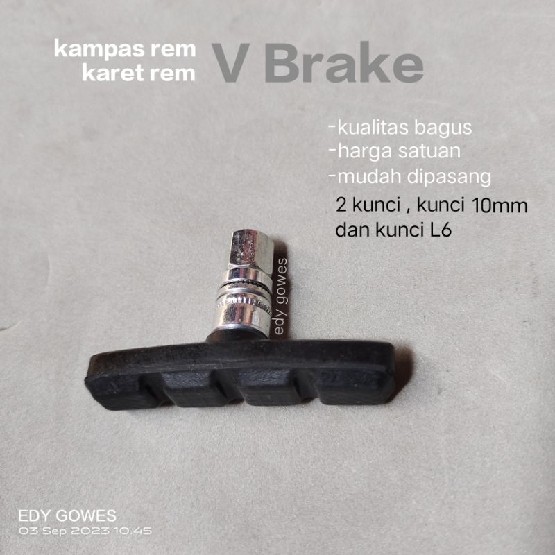 Jual kampas rem V brake karet rem V brake X brake universal semua merk ...