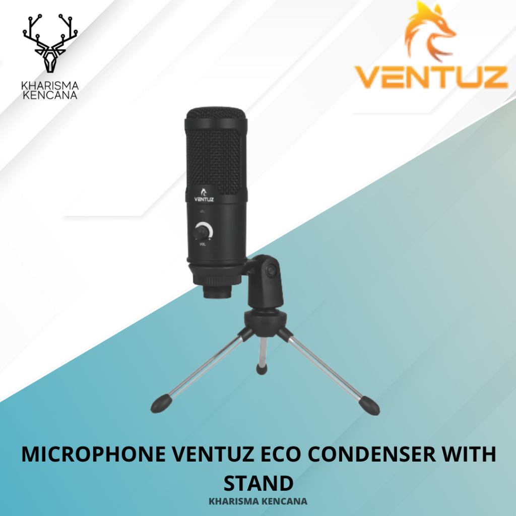 Jual MICROPHONE VENTUZ ECO CONDENSER WITH STAND | Shopee Indonesia