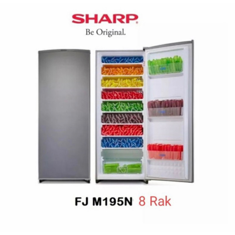 Jual kulkas Freezer Sharp 8 rak FJ-M195N-SS / FJ M195N /FJ 195 | Shopee Indonesia
