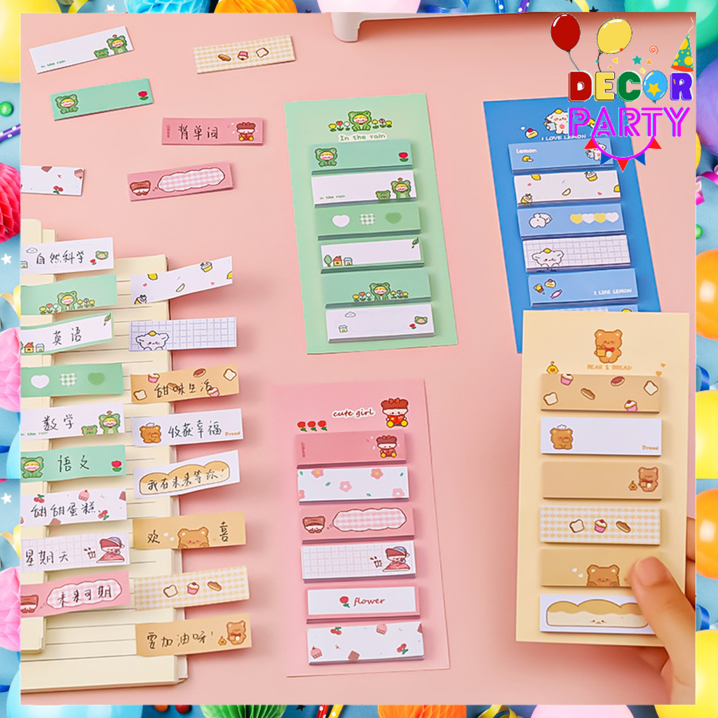 Jual DP Sticky Notes Karakter Lucu 6IN1 Tempelan Kertas Catatan 120 ...