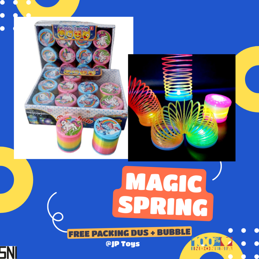 Jual LAMPU Rainbow Magic Spring Unicorn Per Pegas LED Spring Slinky Magic Warna Pelangi Ada ...