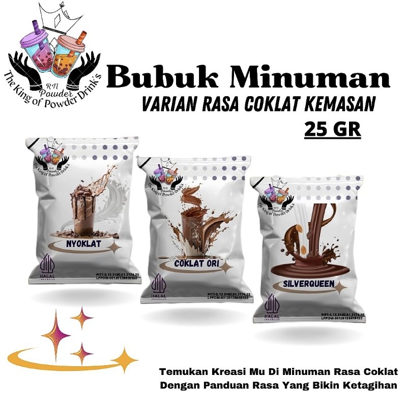 Jual Bubuk Minuman Rasa 25gr Coklat Prmium Minuman Sachet Serbuk ...