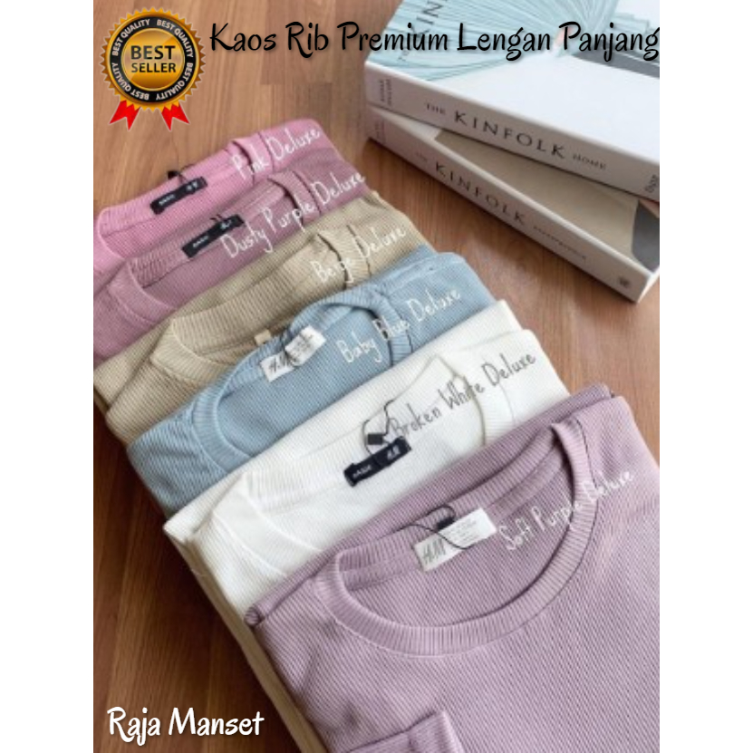 Jual Kaos Rajut Cabut Jarum Plisket Premium/ Kaos Rib Lengan Panjang ...