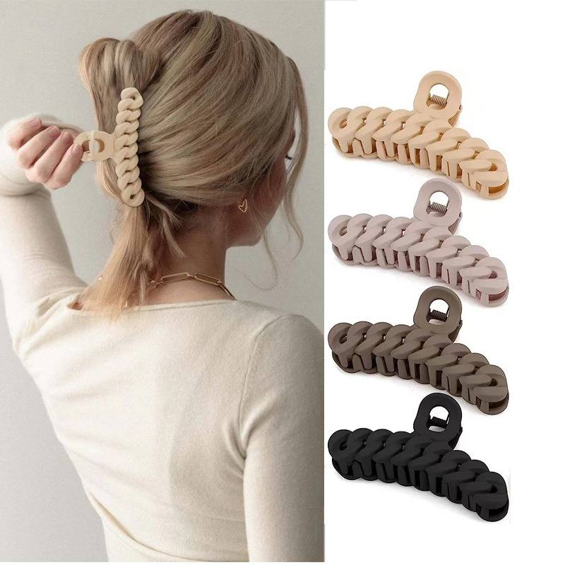 Jual Jepit Rambut Motif Rantai Hair Claw Clip Women Korea Dewasa Jedai ...