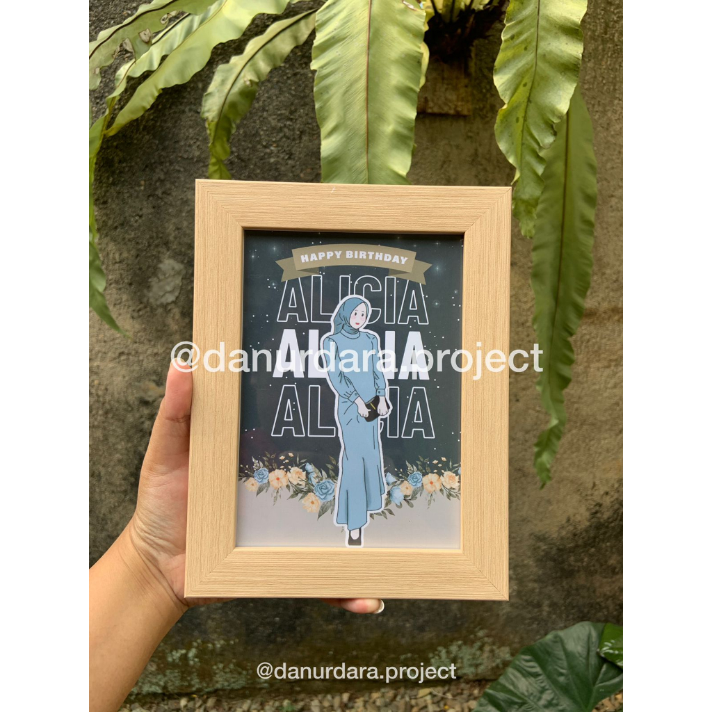 Jual Gift/Kado Foto Custom Frame Wisuda/Birthday Ukuran A5 Free Desain ...