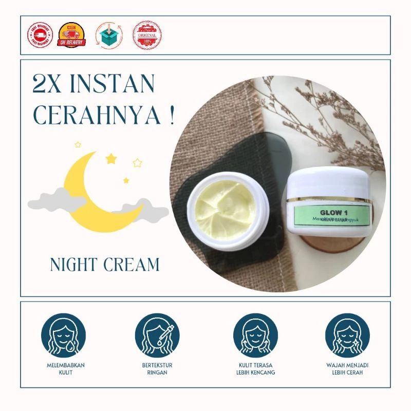 Jual GLOW 1 ( cream malam) | Shopee Indonesia