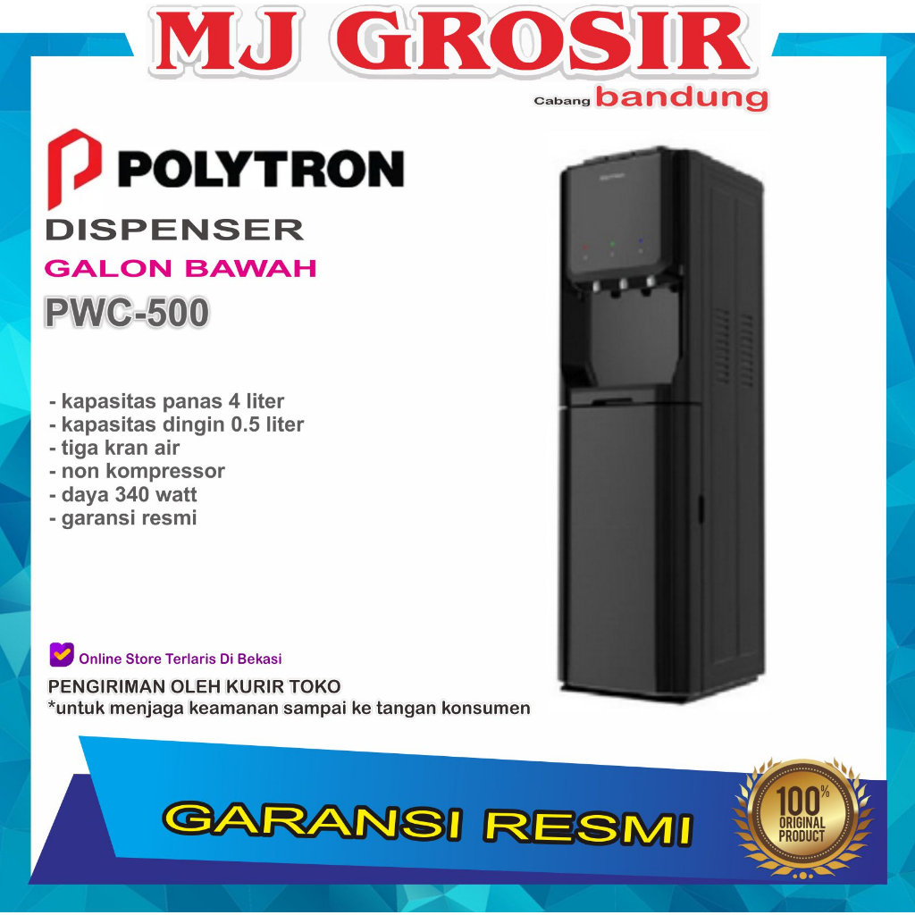 Jual WATER DISPENSER POLYTRON PWC 500 PWC500 HOT & COOL elektrik | Shopee Indonesia