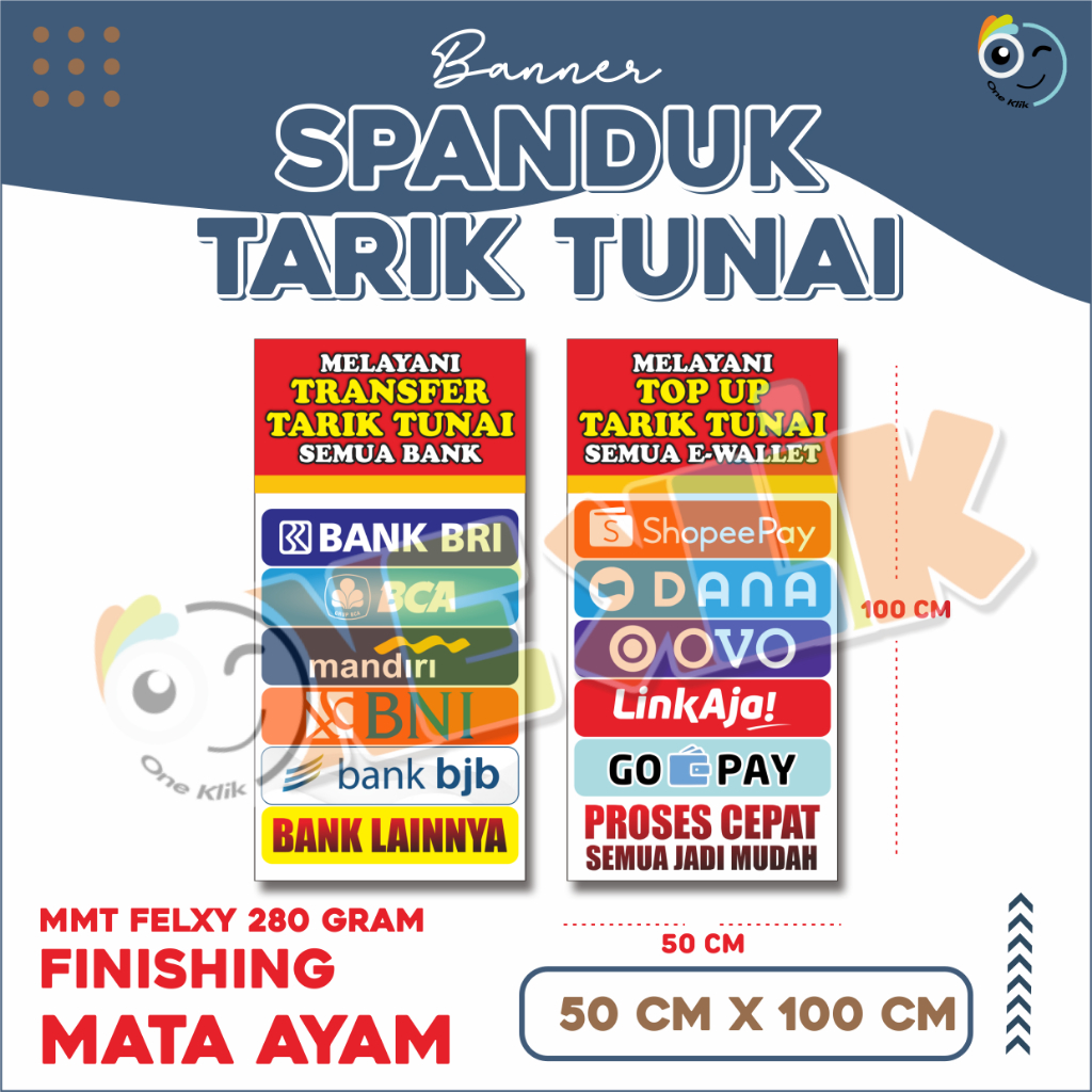 Jual Banner Transfer Spanduk Konter / Banner Spanduk Dompet Digital ...