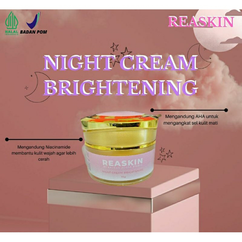 Jual REASKIN-NIGHT CREAM BRIGHTENING | Shopee Indonesia