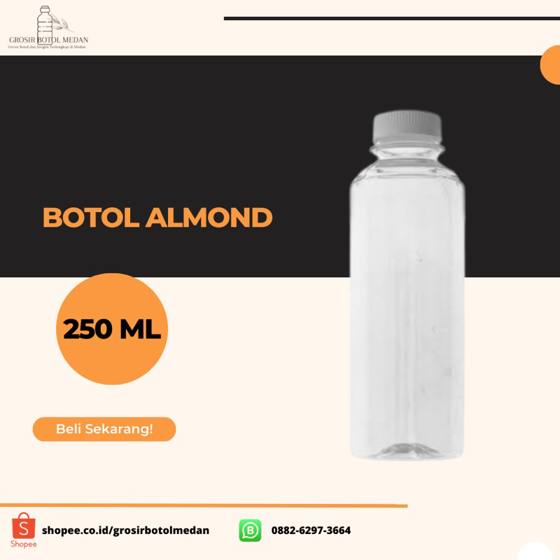 Jual Botol Almond 250 Ml | Shopee Indonesia