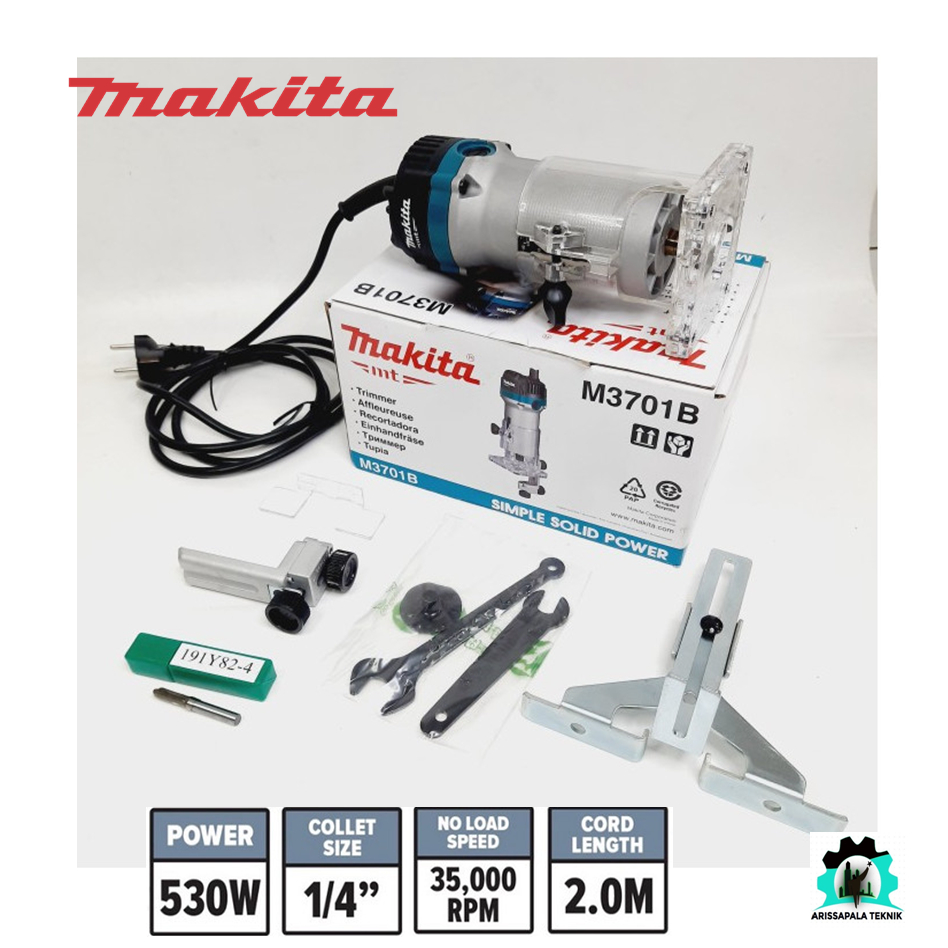Jual MAKITA Mesin Profil Kayu M3701B Mesin Trimmer Router Propil Trimer ...