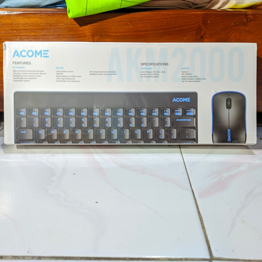 Jual Acome Keyboard & Mouse Wireless Portable - BNIB | Shopee Indonesia