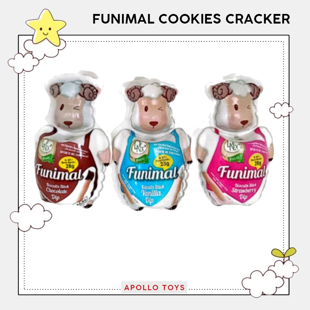 Jual ECER!! DENEX FUNIMAL BISCUIT STICK DIP (Makanan Ringan Kue Cokelat ...