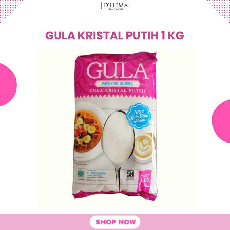Jual GULA KRISTAL PUTIH 1 KG | Shopee Indonesia