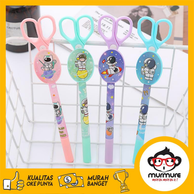 Jual MURMURE I PULPEN GEL GUNTING MOTIF ASTRONAUT LUCU IMUT / BOLPEN ...